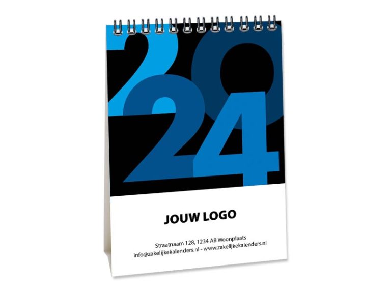 Kalender met logo. A5, A6 of driehoek. Zakelijke kalenders.